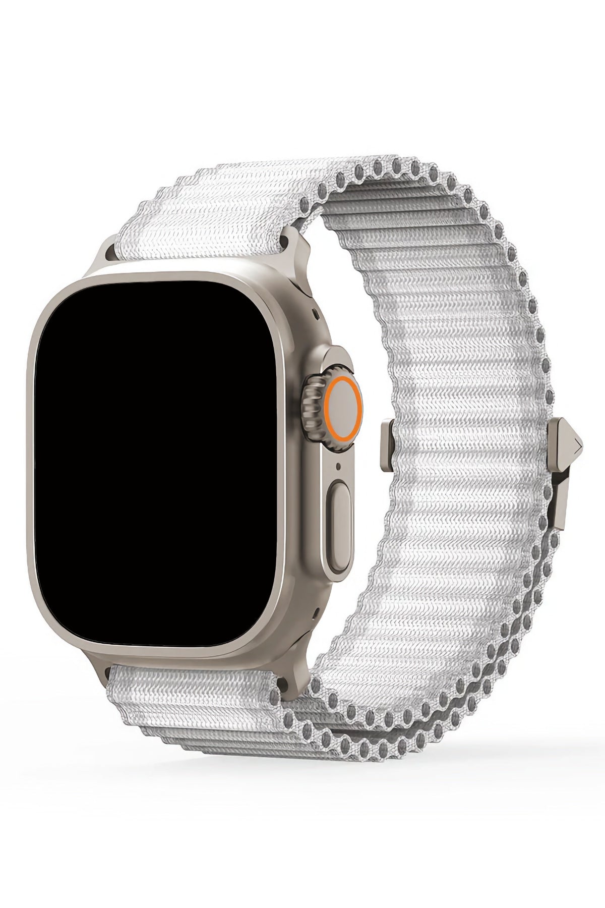 Apple Watch Round Pipe Snow Pearl Beyaz Kordon - Modern ve Şık Tasarım