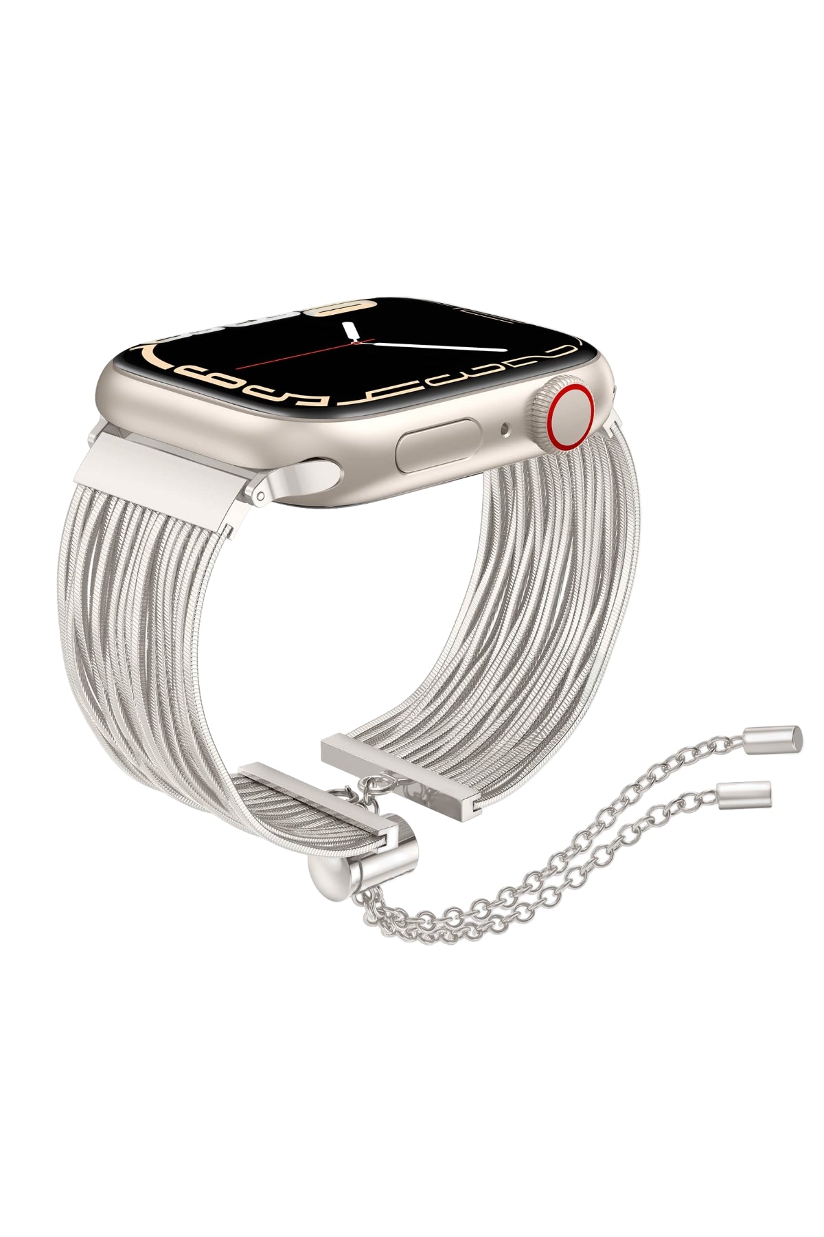 Tassel Chain Apple Watch Kordonu - Şık Örme Metal Zincirli Tasarım